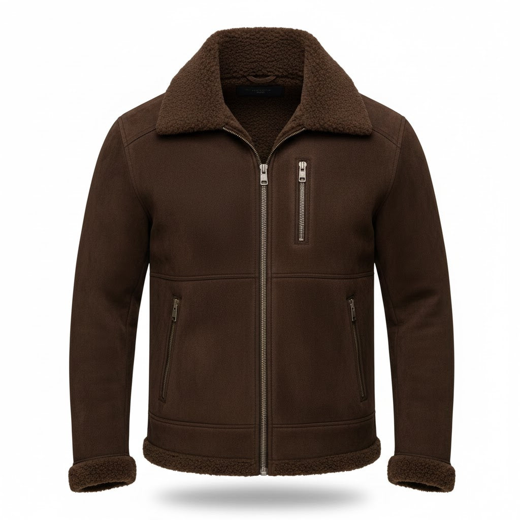 LJM0086 Men’s Premium Suede Interceptor Jacket – Genuine Leather Bombe ...